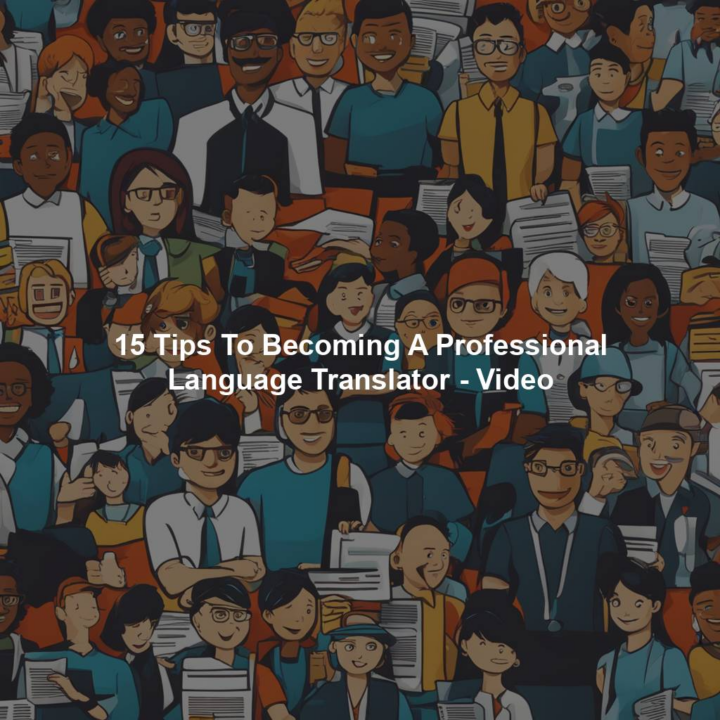 15 Tips To Becoming A Professional Language Translator – Video ...