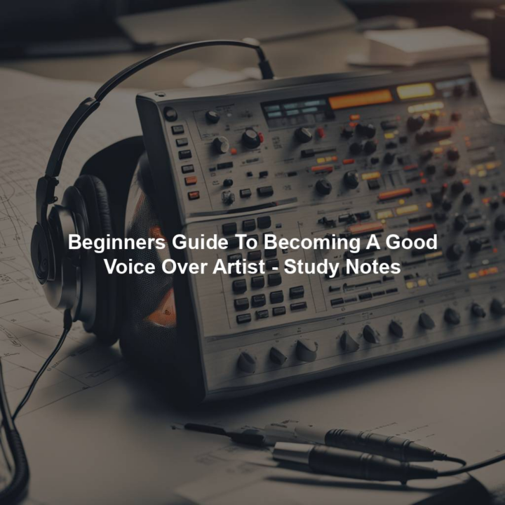 Beginners Guide To Becoming A Good Voice Over Artist – Study Notes ...