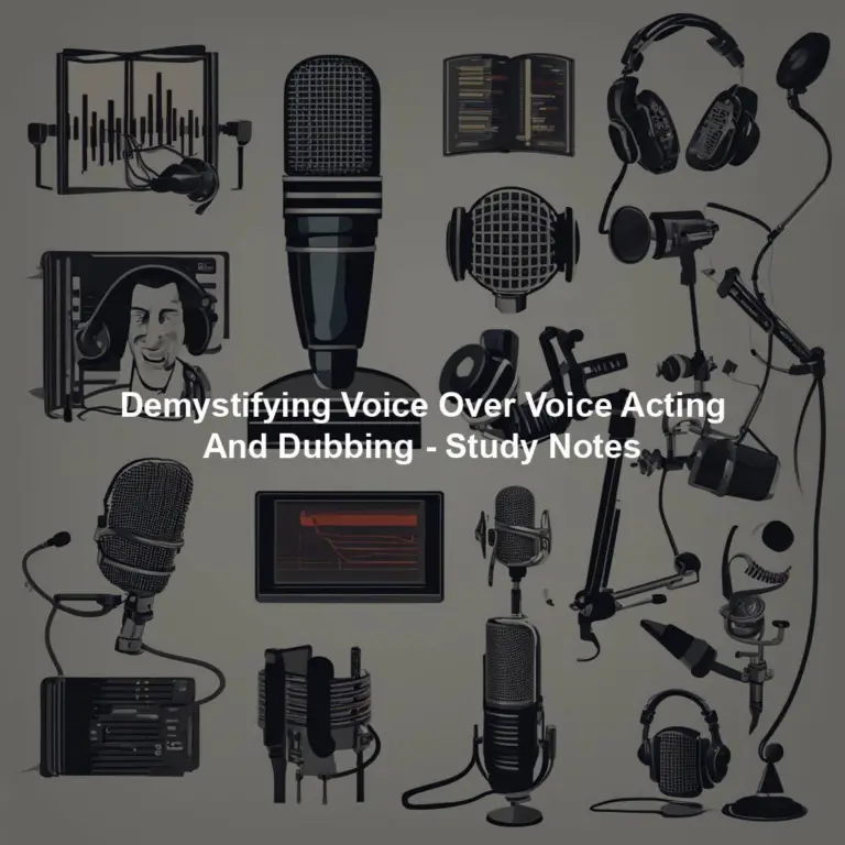 Demystifying Voice Over Voice Acting And Dubbing – Study Notes ...