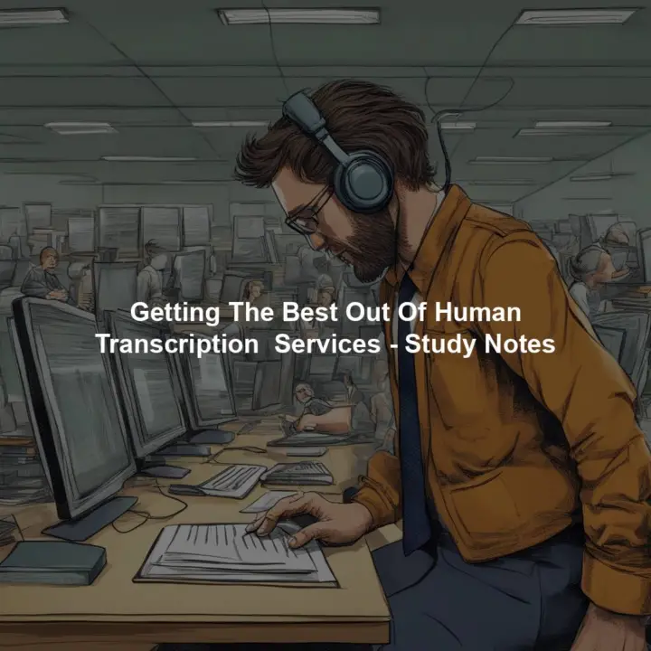 Getting The Best Out Of Human Transcription Services – Study Notes ...
