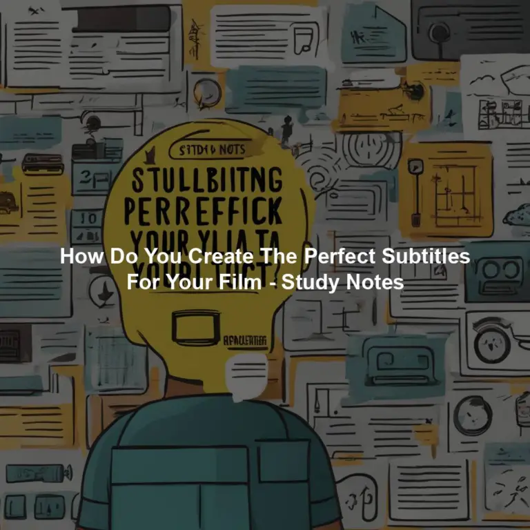 How Do You Create The Perfect Subtitles For Your Film – Study Notes ...