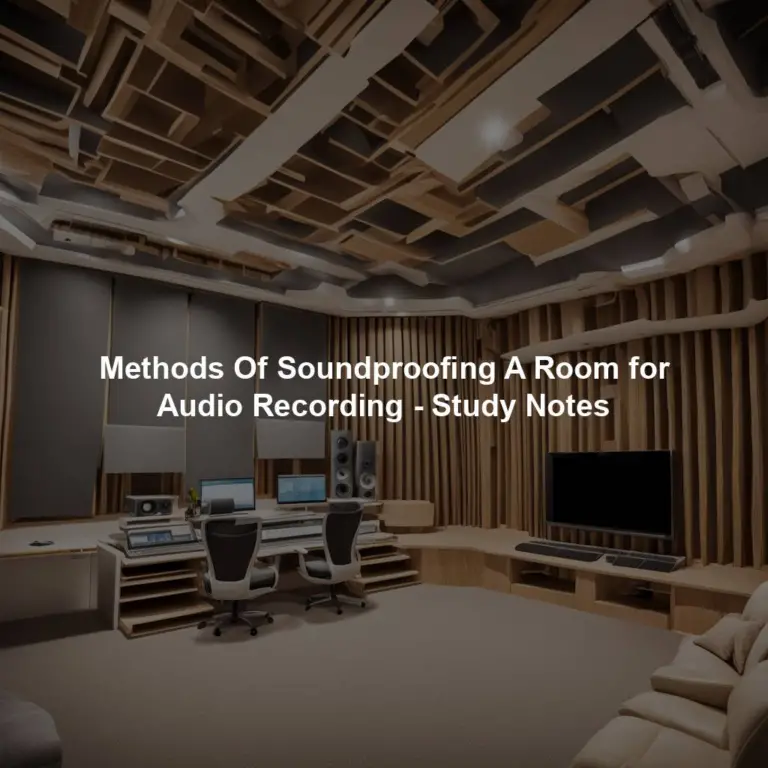 Methods Of Soundproofing A Room for Audio Recording – Study Notes ...
