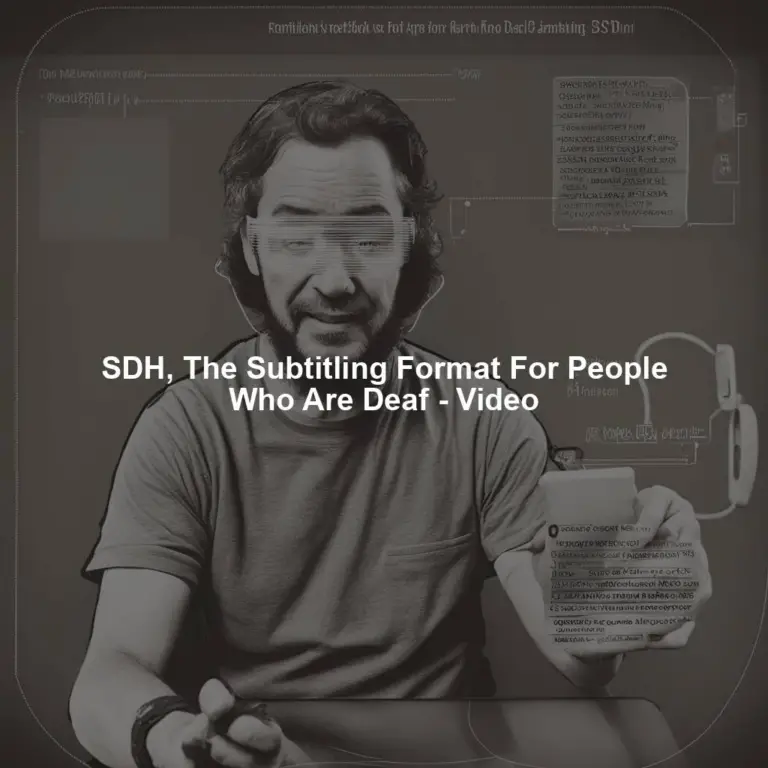 SDH, The Subtitling Format For People Who Are Deaf - Video - DubbingKing