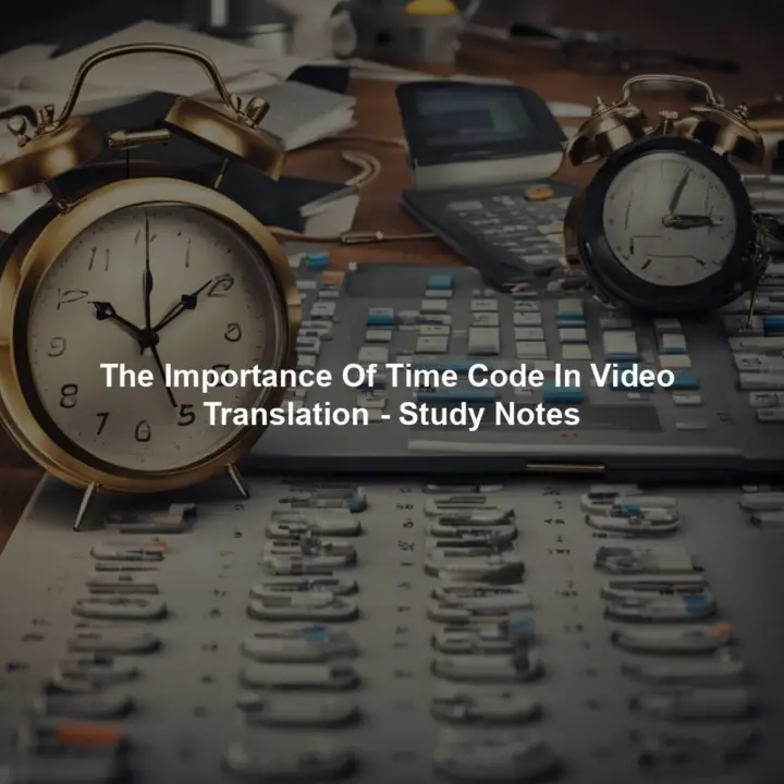 The Importance Of Time Code In Video Translation – Study Notes ...
